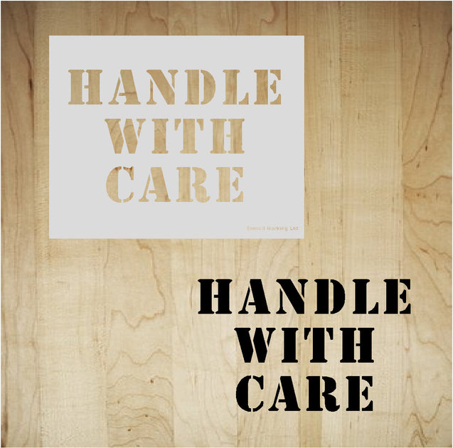 HANDLE WITH CARE Stencil – Stencil Marking Products Ltd