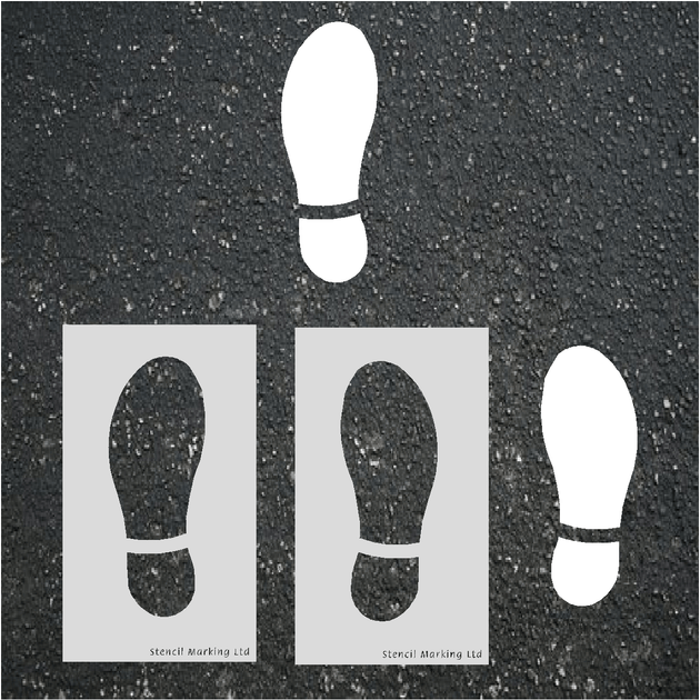 PEDESTRIAN ROUTE STENCIL – Stencil Marking Products Ltd