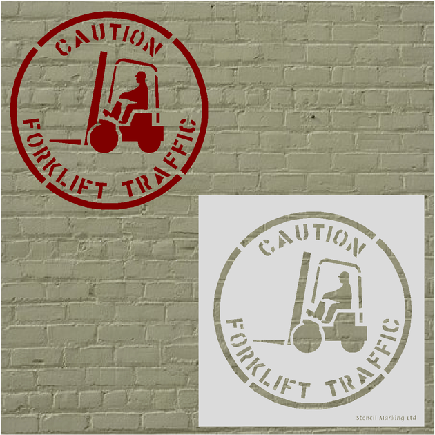 CAUTION FORKLIFT STENCIL – Stencil Marking Products Ltd
