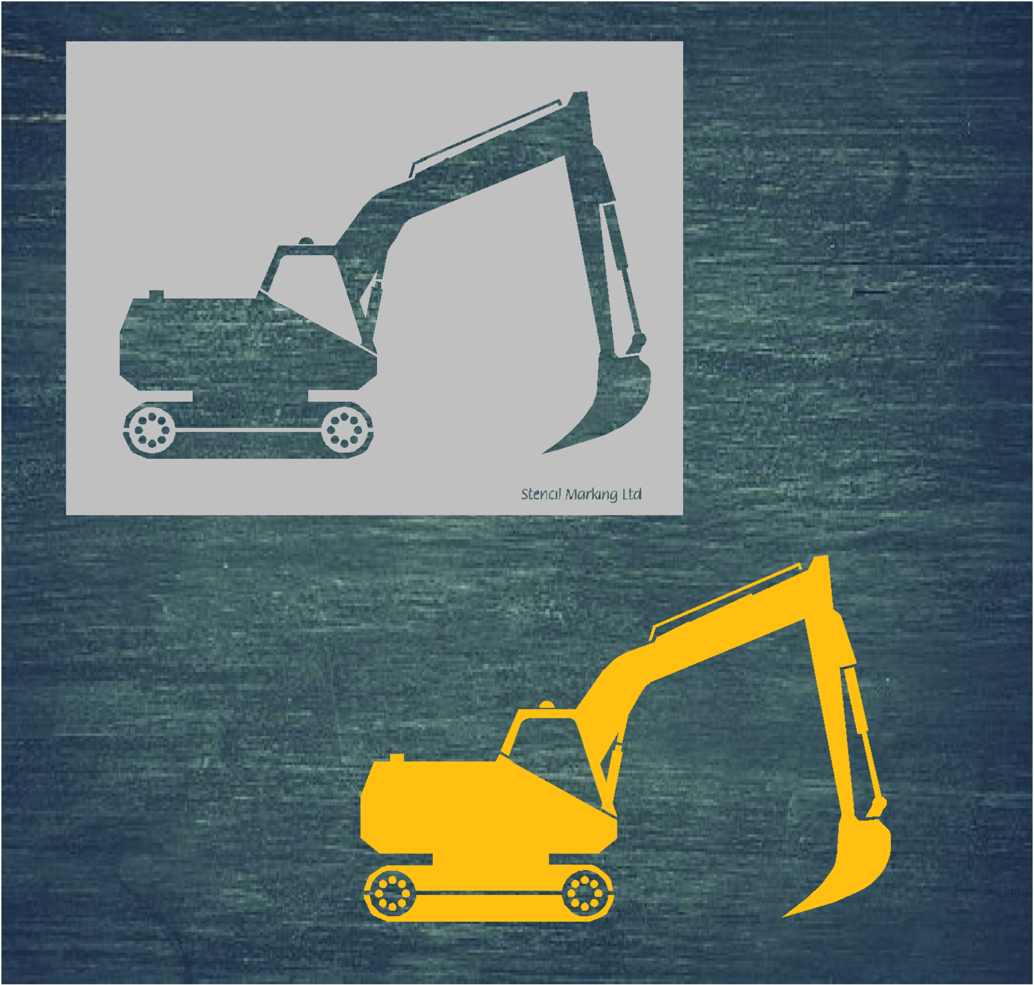 Excavator Stencil – Stencil Marking Products Ltd